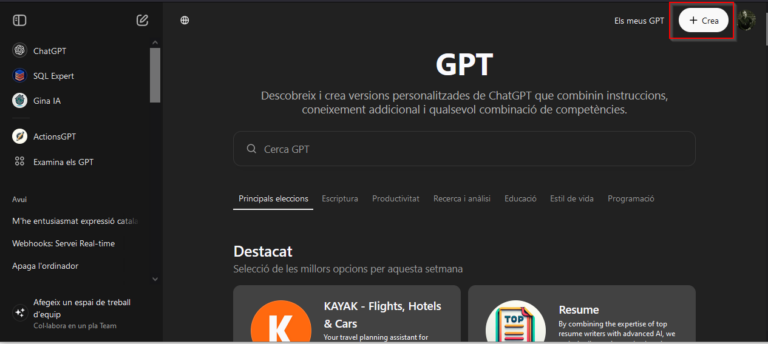 Creating a Personalized ChatGPT (GPT Agent) – Arnau Dunjó Workspace